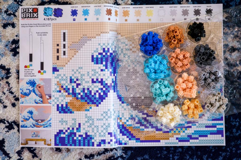 Create Pixel Art with Pix Brix: Great Wave Off Kanagawa Review – The ...